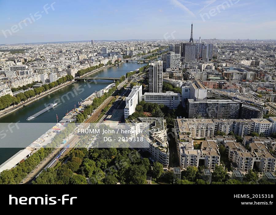 Hemis : France paris parc andre citroen vue depuis ballon paris vue ...