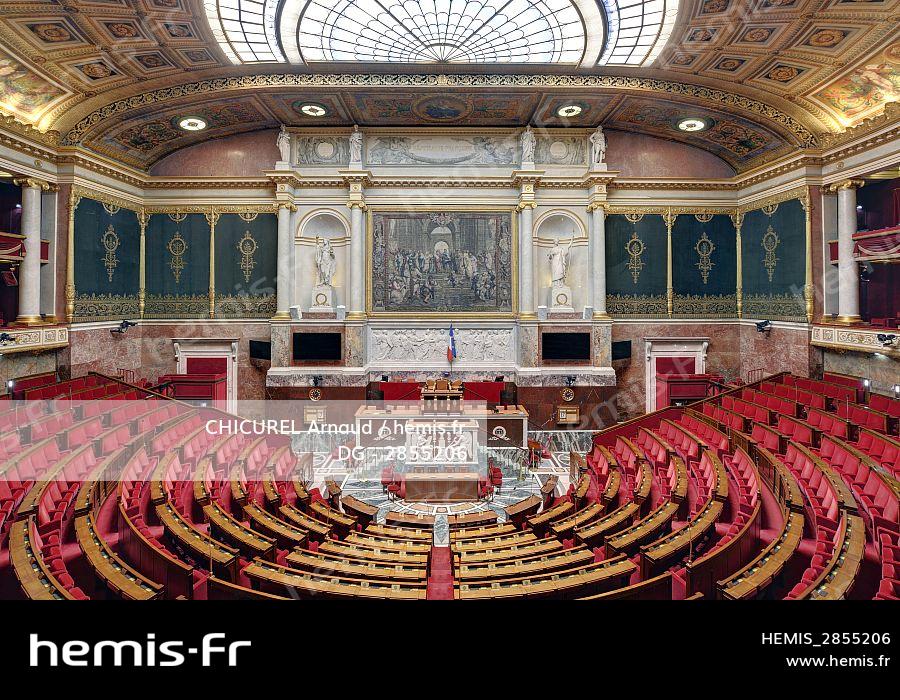 Hemis : France paris unesco palais bourbon siege assemblee nationale hemicycle