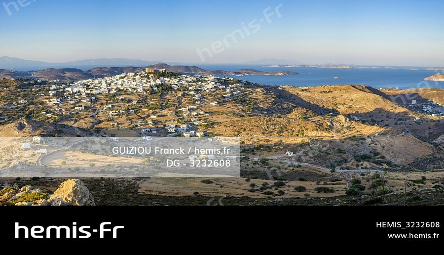 Hemis : Grece archipel dodecanese ile patmos panorama depuis monastere ...