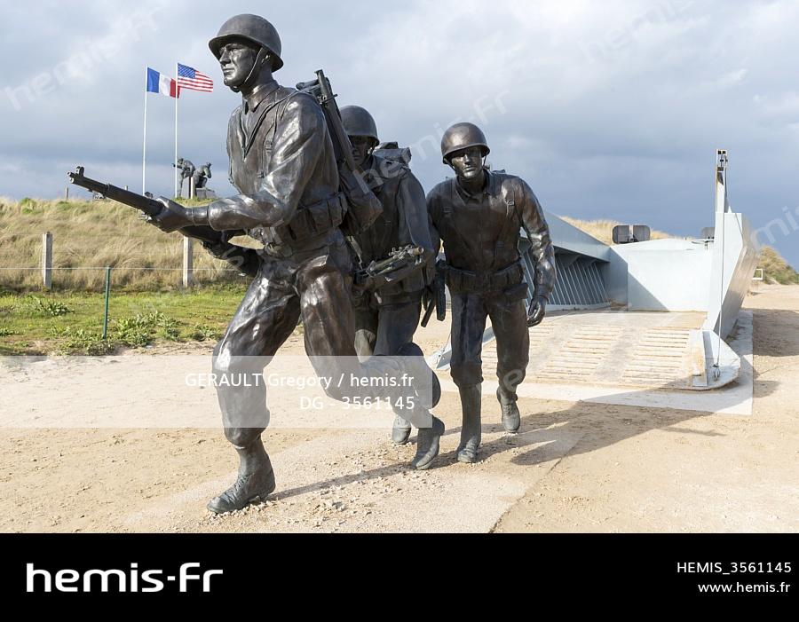 Hemis : France manche cotentin utah beach statue soldats americains ...