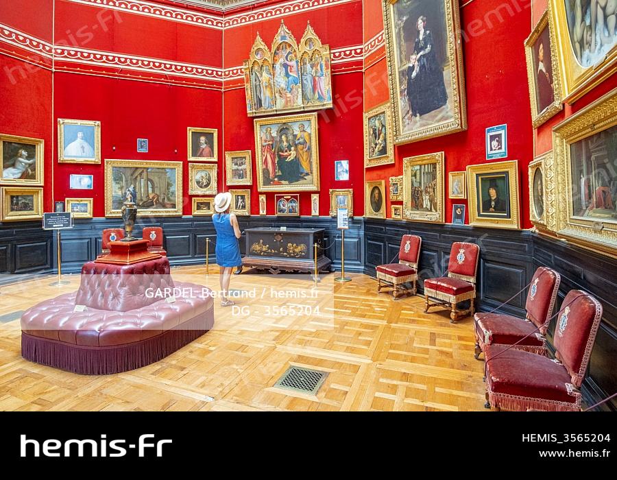 Hemis : France oise chantilly chateau chantilly musee conde salle tribune