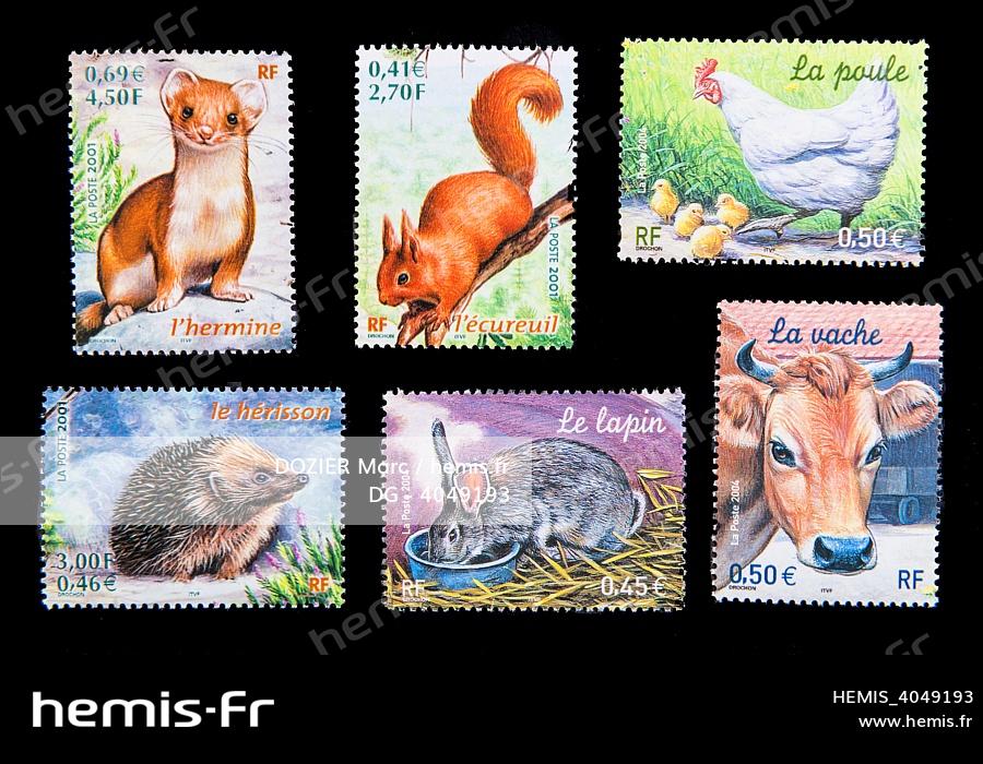 Hemis : France paris timbres animaux